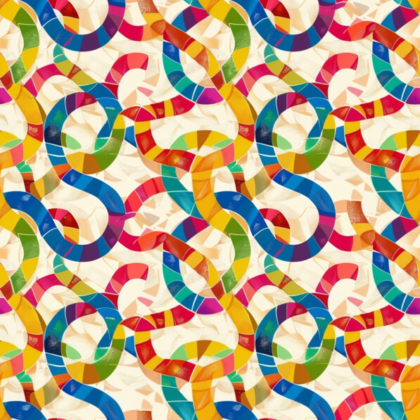 Download Colorful S-Shaped Pattern on Beige Background Patterns Online ...