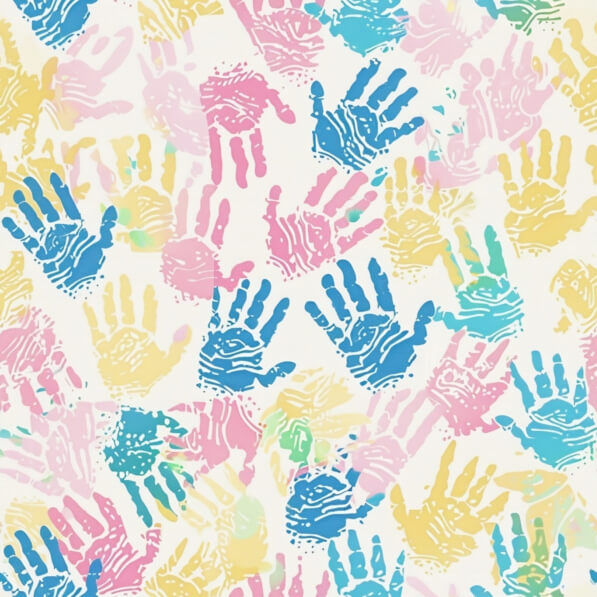Download Colorful Handprint Seamless Pattern Patterns Online - Creative ...