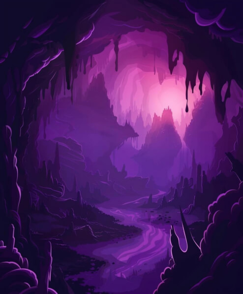 Download Purple Cave with River Background Backgrounds Online ...