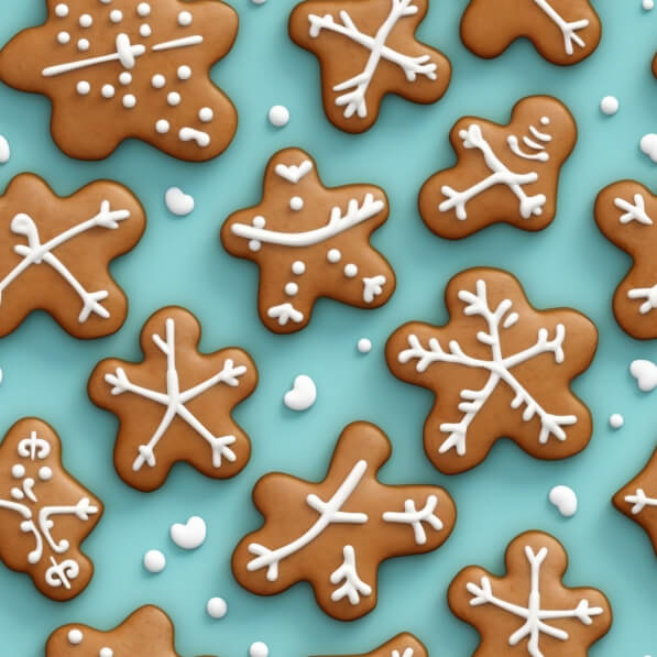 Télécharger Motif sans couture de biscuits en pain d'épice avec des ...