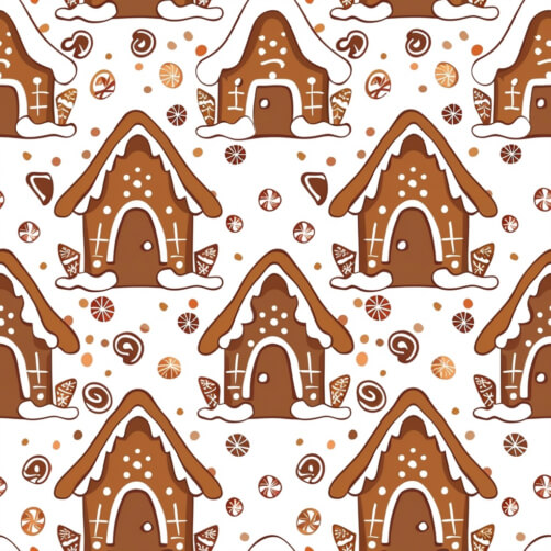 Download Holiday Gingerbread House Seamless Pattern Patterns Online ...