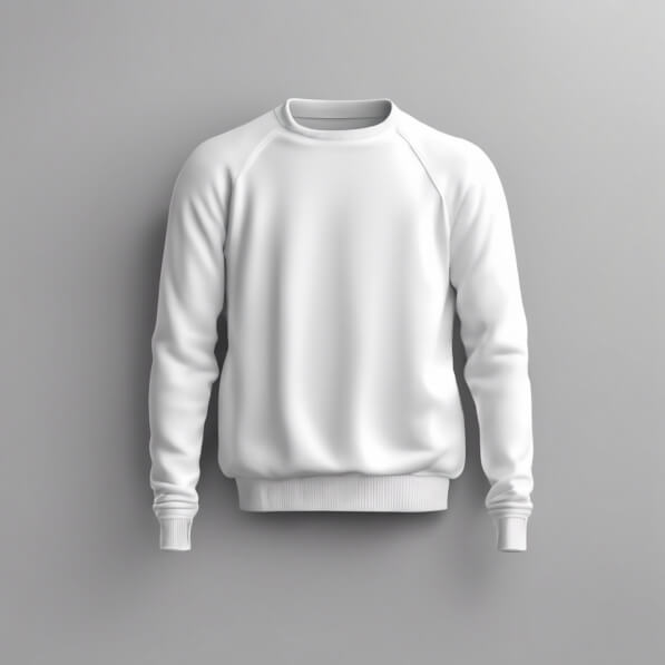 Baixe Mock-Up de Moletom Branco Mockups - Creative Fabrica