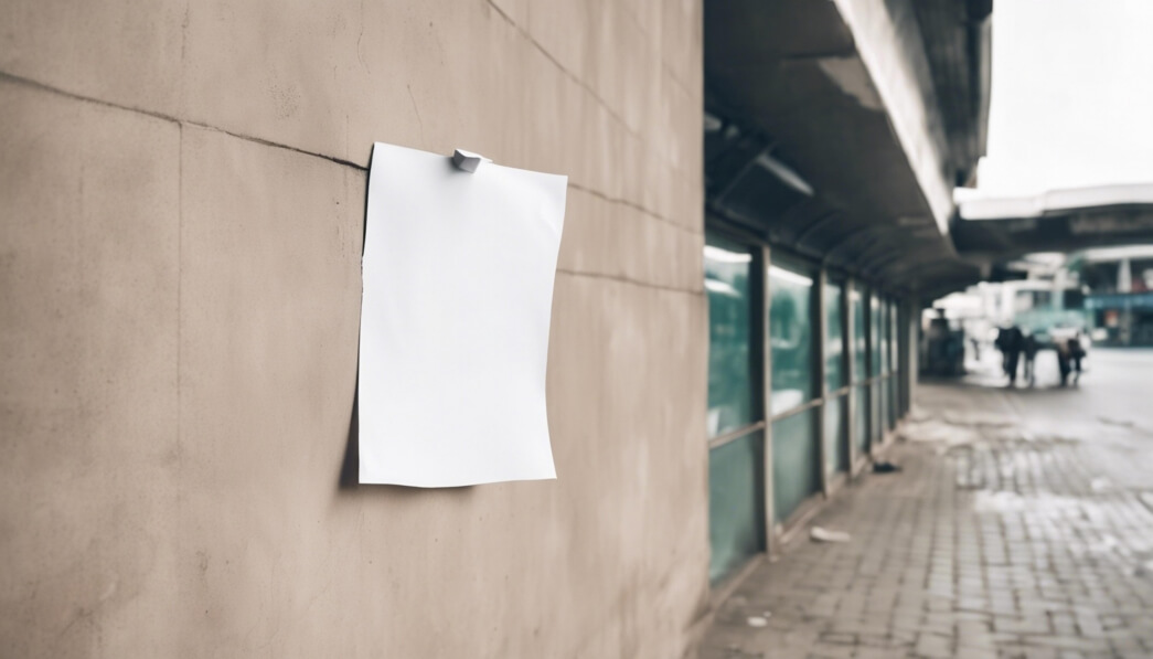 Descarga Hoja blanca de papel en la pared con personas Mockups En Línea ...