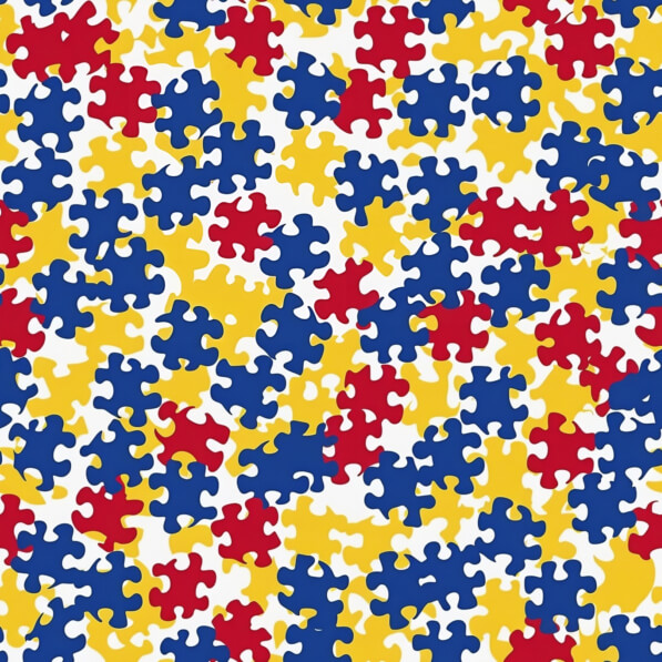 Download Colorful Puzzle Pieces Pattern for Autism Awareness Patterns ...