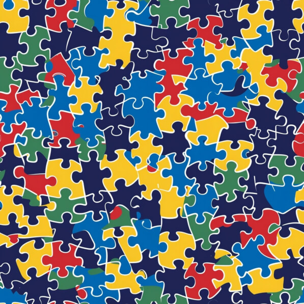 Download Colorful Puzzle Pattern for Autism Awareness Patterns Online ...
