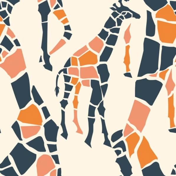 Download Colorful Giraffe Pattern with Shapes Patterns Online ...