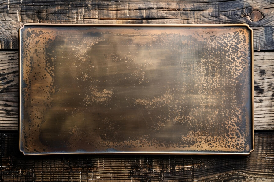 Baixe Quadro de Metal Rústico em Fundo de Madeira Mockups - Creative ...