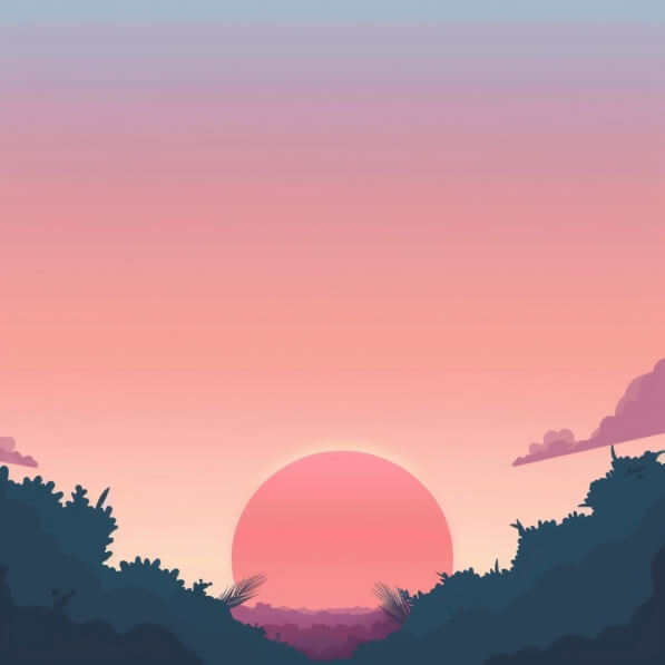Download Serene Landscape with Colorful Sunset Backgrounds Online - Creative Fabrica