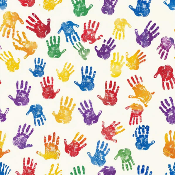 Download Colorful Handprints Seamless Pattern Patterns Online ...
