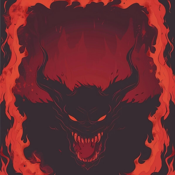Download Menacing Demon's Head with Flames Backgrounds Online ...