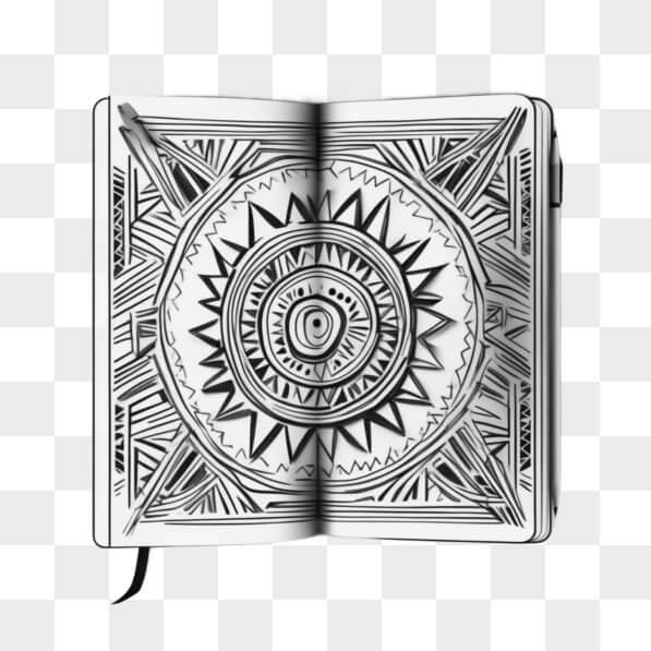 Download Open Journal with Black and White Design Sketches Online ...