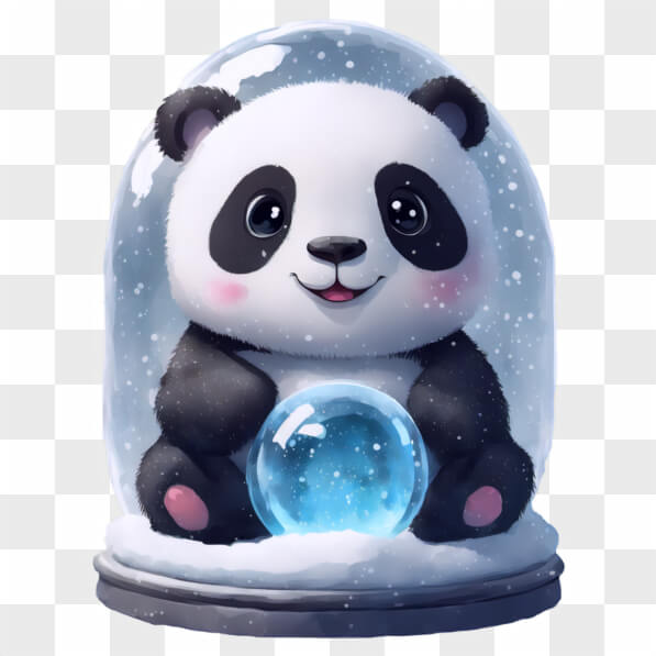 Descarga Oso Panda de Dibujos Animados en Bola de Nieve Cartoons En Línea - Creative Fabrica
