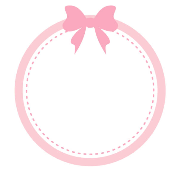 Descarga Marco Circular Rosa con Lazo Rosa Marcos En Línea - Creative ...