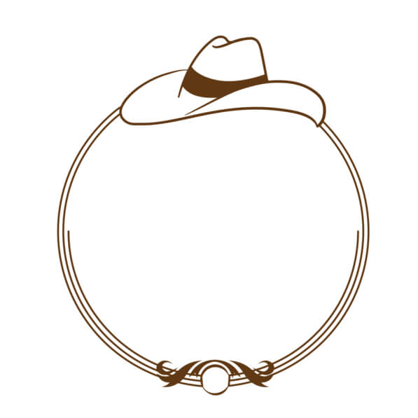 Download Cowboy Hat and Mustache Frame Frames Online - Creative Fabrica