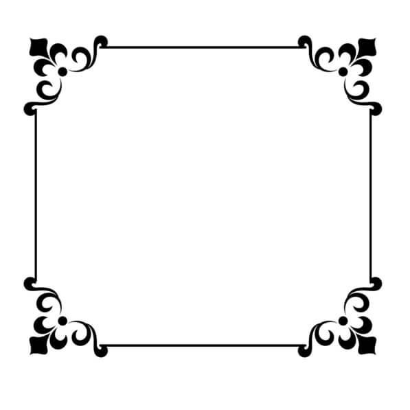 Download Ornate Black and White Frame Frames Online - Creative Fabrica