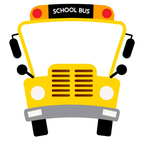 Download Cartoon School Bus Rear View Frames Online - Creative Fabrica