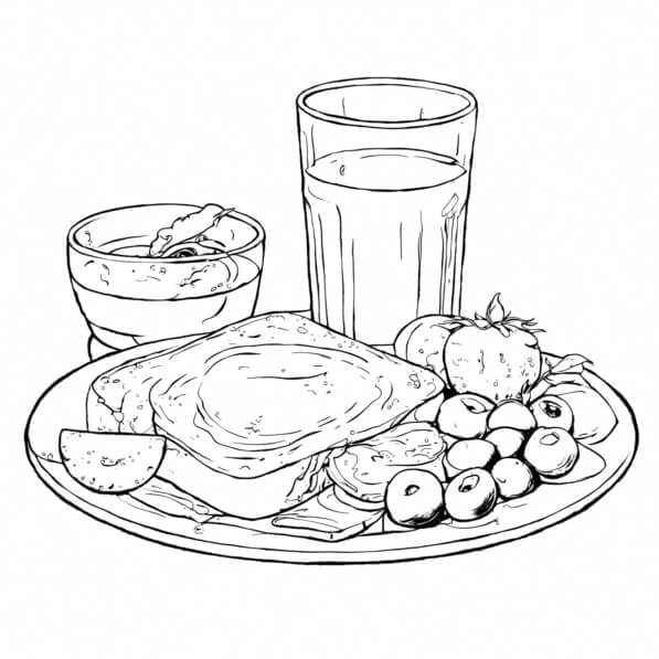 Download Plate of Breakfast Food with Toast, Fruits, and Berries ...