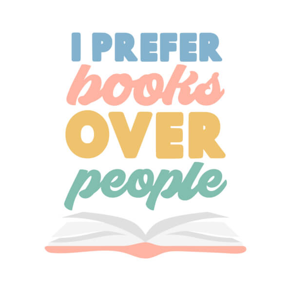 Download Illustrated Book Cover: Prefer Books Over People Quotes Online ...