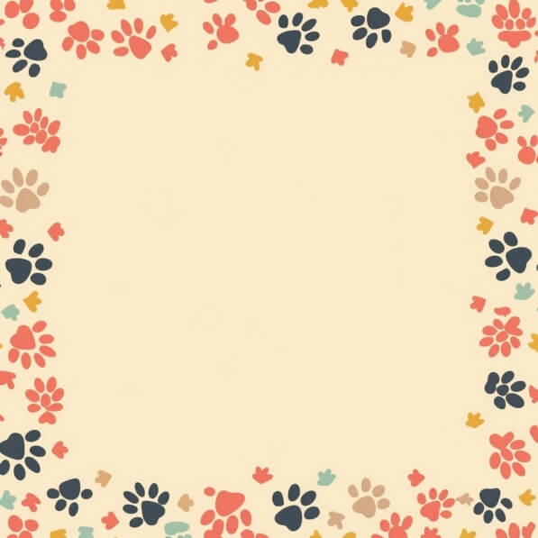 Download Frame with Dog Paw Prints on Beige Background Backgrounds ...