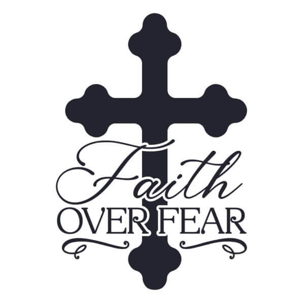 Download Black Cross with 'Faith Over Fear' Message Quotes Online ...