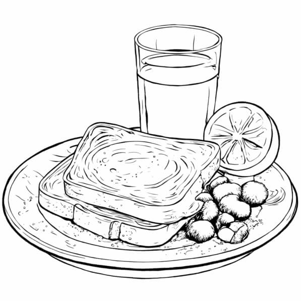 Download Plate of Breakfast Food with Toast, Eggs, Nuts, and Fruits ...