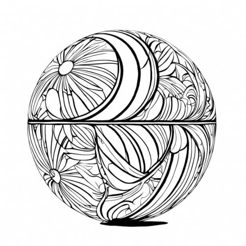Download Educational Drawing of a Sphere with Lines Coloring pages ...