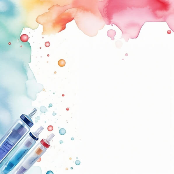 Download Colorful Medical Background with Syringes and Drops ...