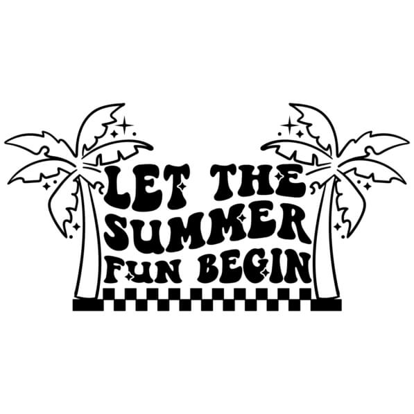 Scarica Cartello 'Che inizi il divertimento estivo' con palme Quotes ...