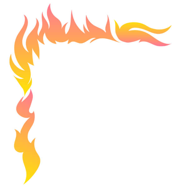 Download Artistic Frame with Fire Flames Border and Corners Online ...