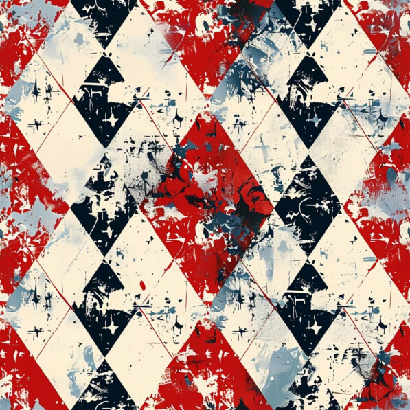 Descarga Tela Abstracta con Diseño de Rombos Rojos, Blancos y Azules ...