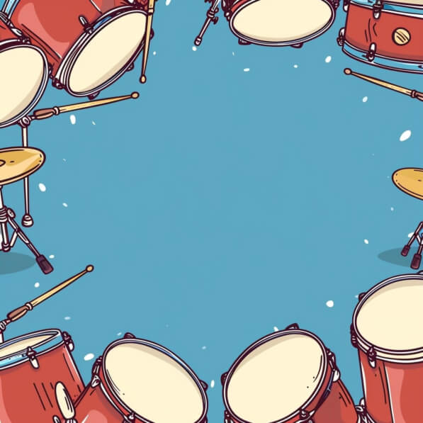 Download Circular Arrangement of Drums and Musical Instruments ...