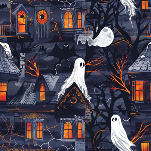 Download Spooky Halloween Seamless Pattern Patterns Online - Creative ...
