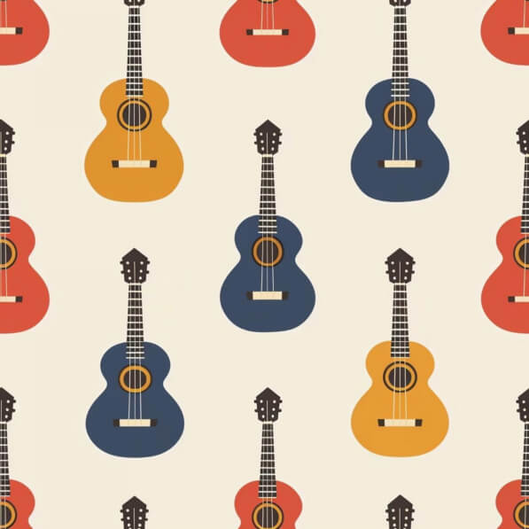 Download Colorful Acoustic Guitar Seamless Pattern Patterns Online ...