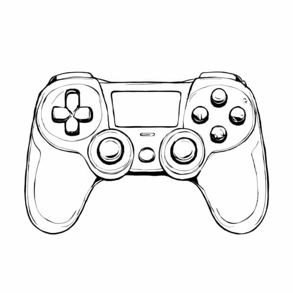 Download Electronic Gaming Controller Drawing Coloring pages Online ...