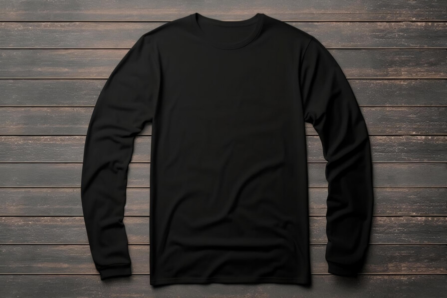 Download Black Long-Sleeved Shirt Mockup Mockups Online - Creative Fabrica