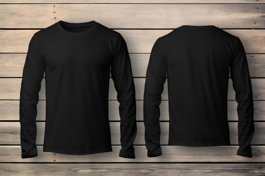 Download Two Black Long Sleeved T-Shirts Mockup Mockups Online - Creative Fabrica