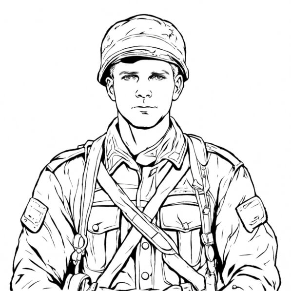 Download Black and White Army Soldier Drawing Coloring pages Online ...