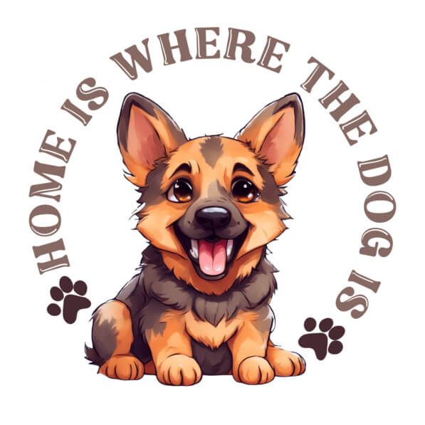 Download Cartoon Hond met 'Thuis is Waar de Hond Is' Zin Quotes online ...