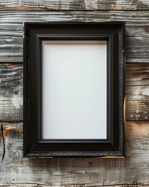 Download Empty Black Frame on Wooden Wall Mockups Online - Creative Fabrica