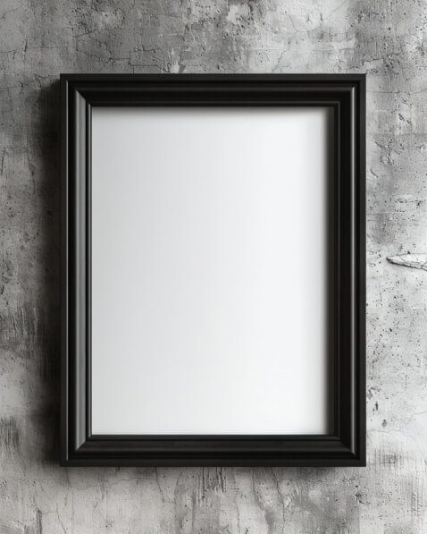 Download Empty Black Frame on Concrete Wall Mockups Online - Creative ...