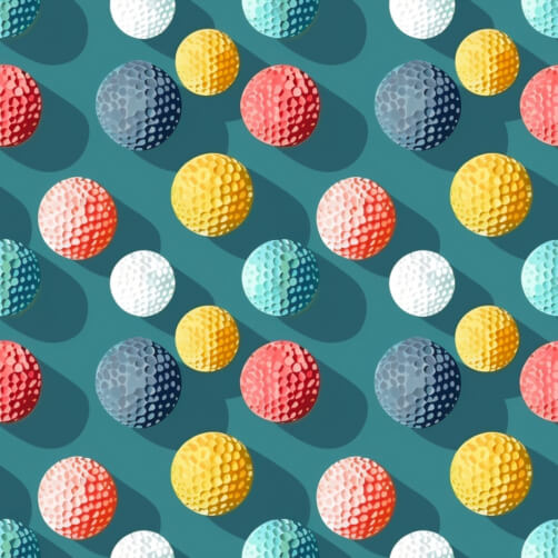 Download Colorful Golf Ball Pattern Patterns Online - Creative Fabrica