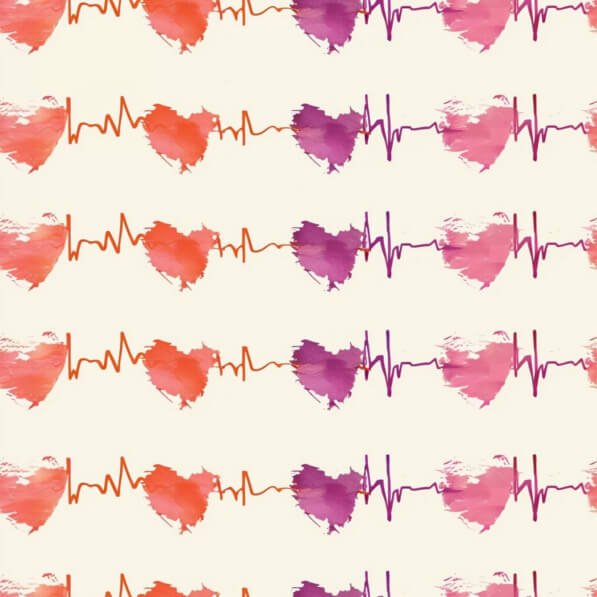 Download Colorful Heartbeat Seamless Pattern Patterns Online - Creative ...