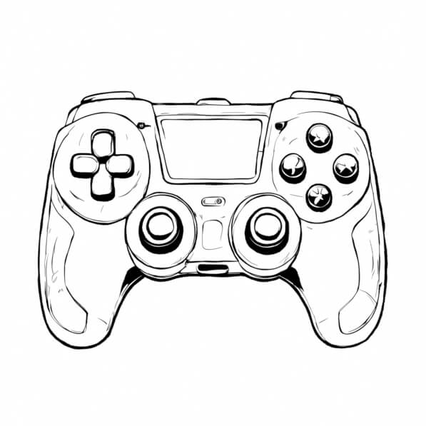 Download Electronic Gaming Controller Drawing Coloring pages Online ...