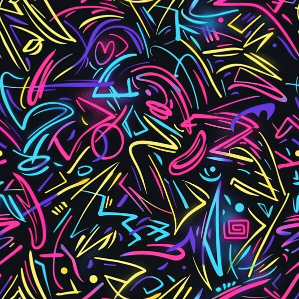 Download Seamless 80's-Inspired Neon Pattern Patterns Online - Creative ...
