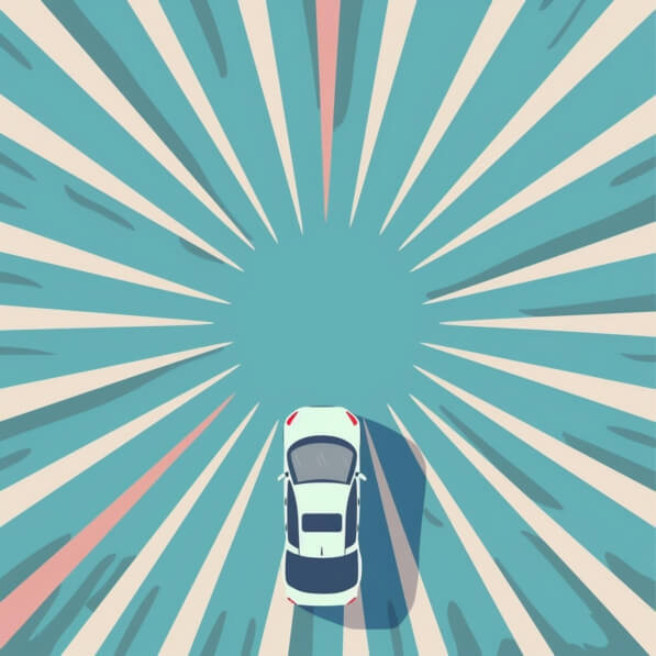 Download White Car Speeding Through Sunburst Backgrounds Online ...