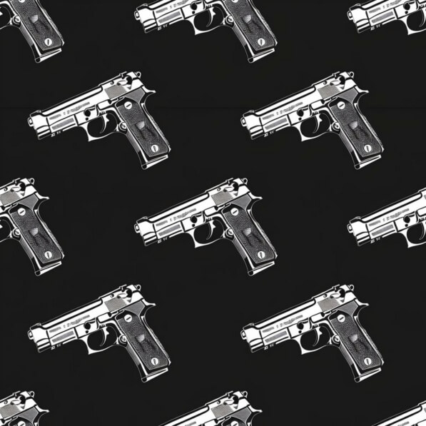 Download Black Background Pattern with White and Black Guns Patterns ...