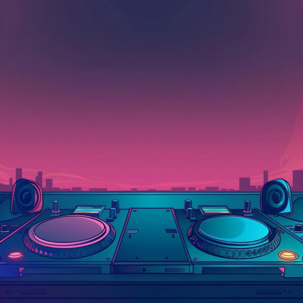Download Vibrant Nightlife with DJ Turntables Backgrounds Online ...
