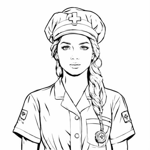 Download Nurse Coloring Page with Various Nursing Professions Coloring ...