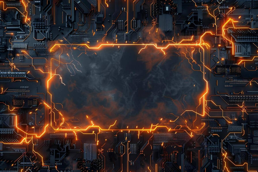 Download Immersive 3D Circuit Board with Flames and Wires Backgrounds ...