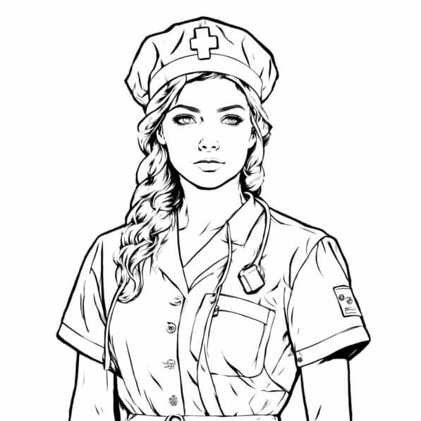 Download Nurse Coloring Page with Various Nursing Professions Coloring ...